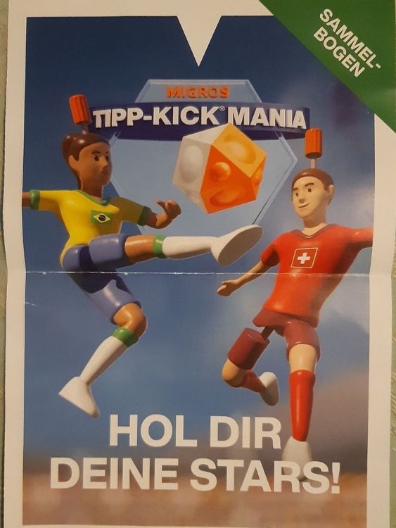 Migros TIPP-KICK MANIA - 10 Sticker komplett für 1 Figur | Kaufen auf ...
