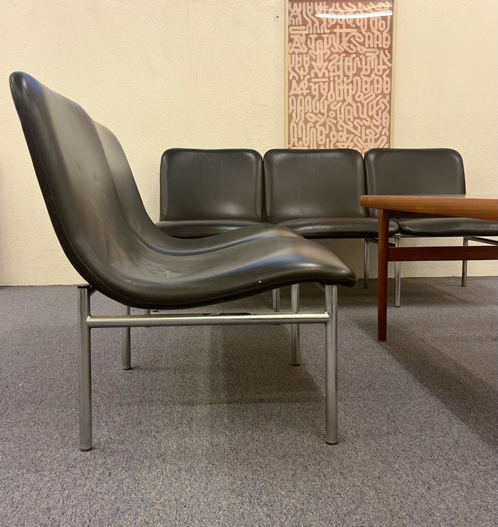 60er Jahre Vintage Midcentury Ledercouch, Sofa Ensemble (Gebraucht) in ...