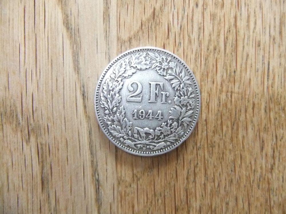 2 Franken Silber Münze Schweiz 1944 (Gebraucht) in St. Niklaus VS für CHF 7 – mit Lieferung auf ...