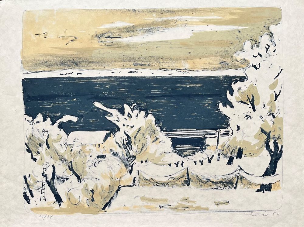 Sehr Intressante Lithographi Unlesenlig Signiert | Kaufen auf Ricardo