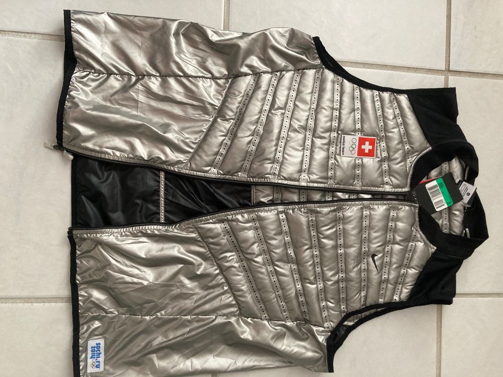 Swiss Team Olimpiade Sochi 2014 Running original gilet Nike (Neu ...