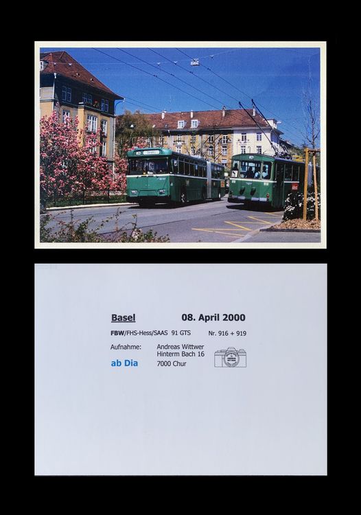 Basel Peter Rot Strasse BVB Trolleybus FBW 91GTS Foto Druck (Neu (gemäss Beschreibung)) in Bern ...