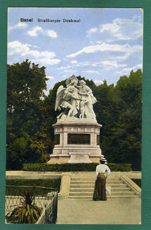 Basel, Strassburger Denkmal, belebt,1923 (Gebraucht) in Sargans für CHF 1 – mit Lieferung auf ...