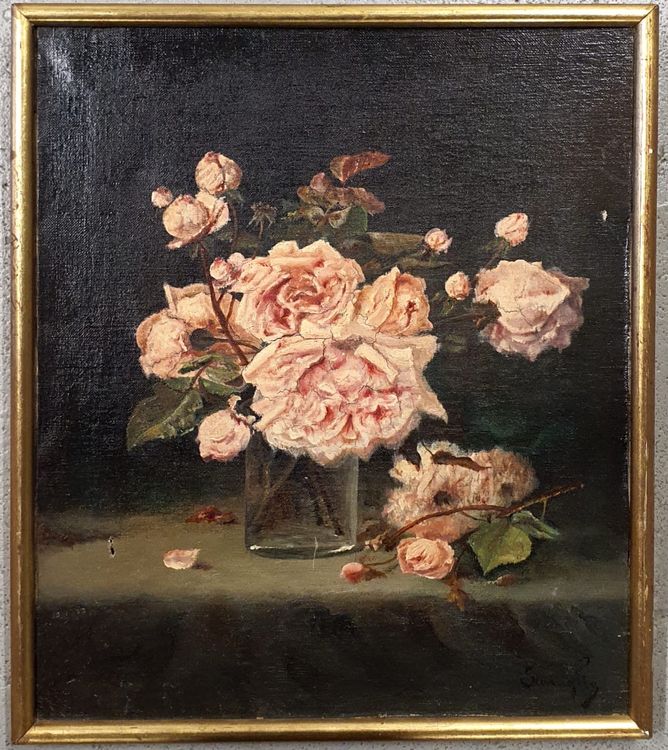 Huile sur toile signée par l’artiste 48x40cm quelques dégâts (Gebraucht ...