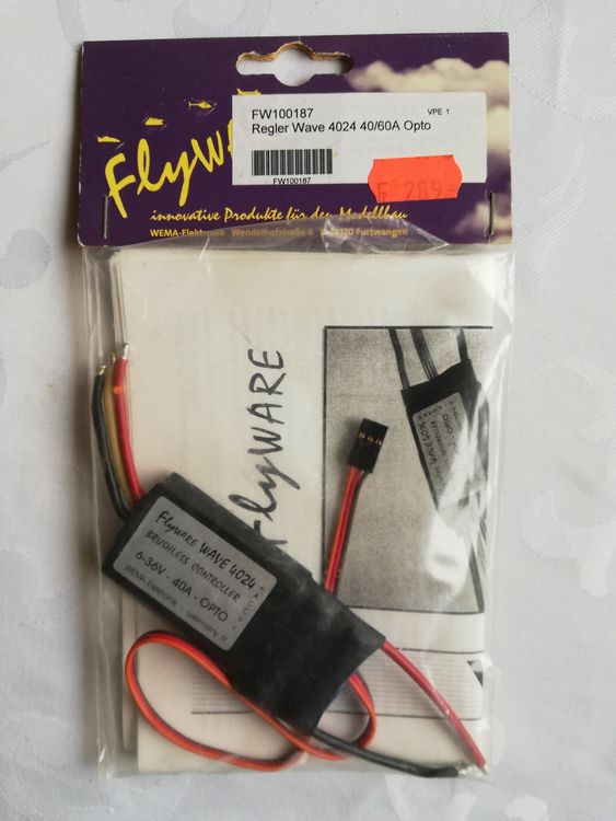 Flyware Regler Wave 4024 40/60A Opto (Neu und originalverpackt) in Flüh für CHF 19 – mit ...