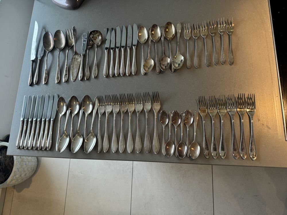 Silberbesteck-Set, Berndorf, 61-teilig (Gebraucht) in Döttingen für CHF 65 – mit Lieferung auf ...