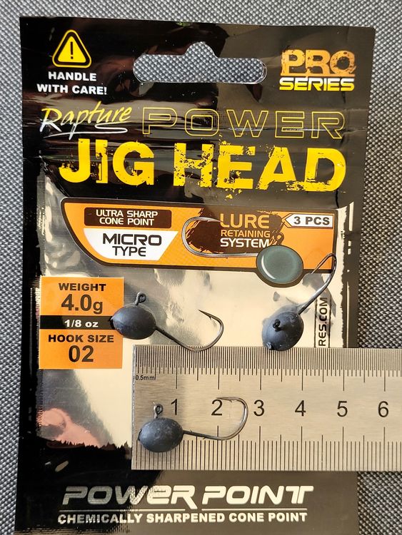 Rapture Power Jig Head Micro Haken 4gr / Hook 02 (Neu und ...