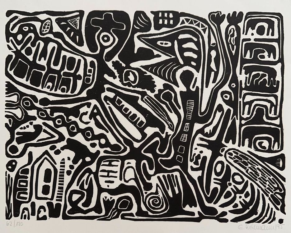 KÜNSTLER ? HOLZSCHNITT UNLESERLICH SIGNIERT (Gebraucht) in Gersau für CHF 38 – mit Lieferung auf ...