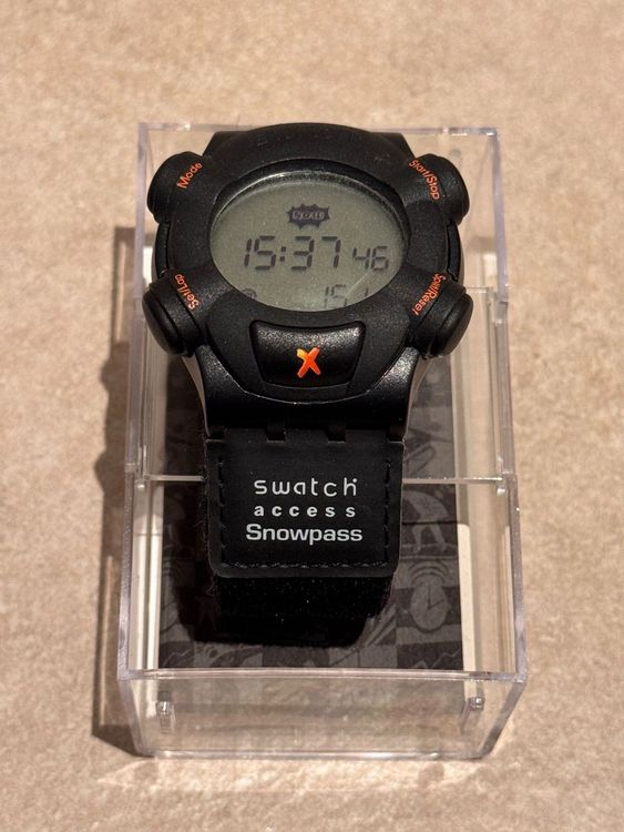 Seltene SWATCH Beat SXW100 Snowpass Uhr von 1999 VINTAGE (Neu und originalverpackt) in ...