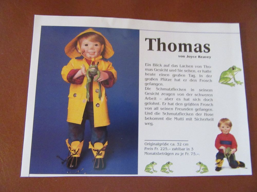 Puppe Thomas, Porzellan, Puppen-Kunstarchiv, Joyce Reavey (Gebraucht ...