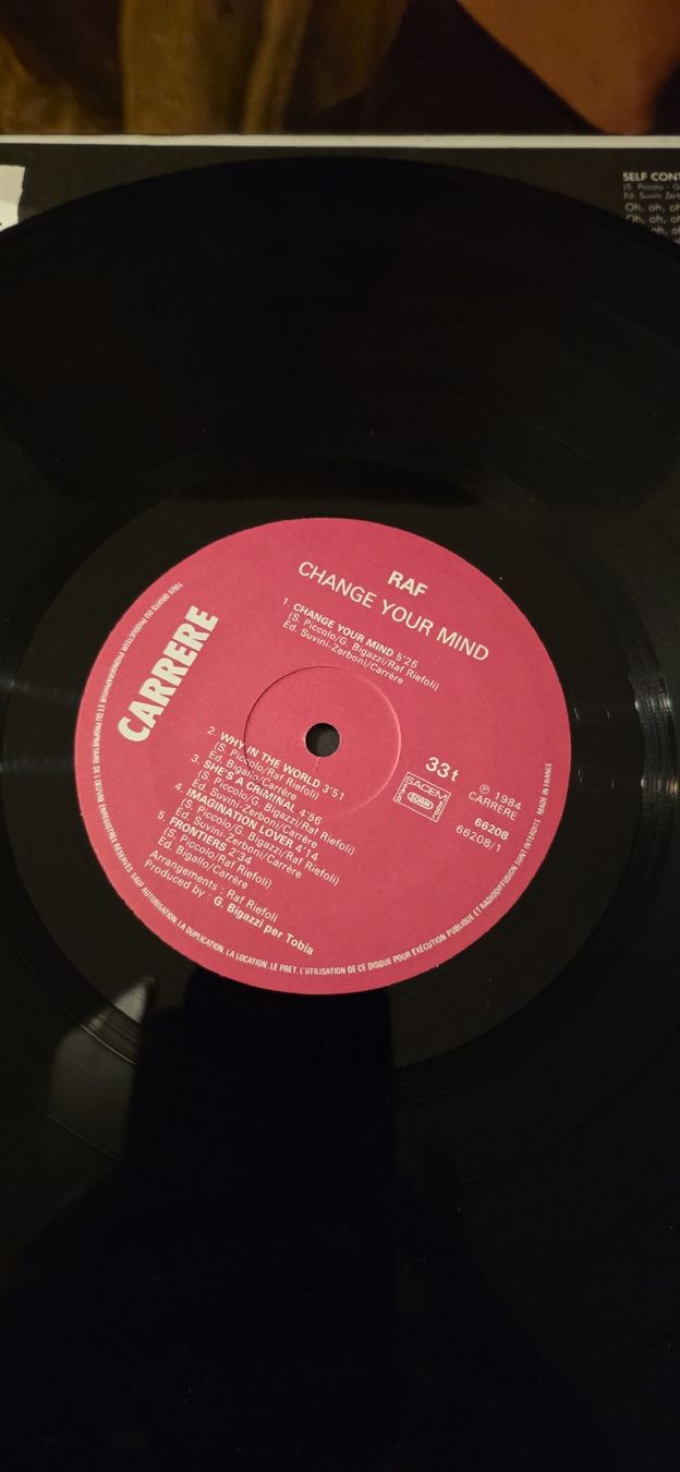 Raf - Change Your Mind 1984 Vg,Vg (D'occasion) à Yvonand pour CHF 13 ...