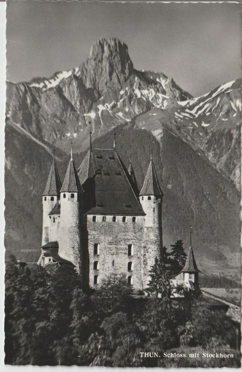 BE 75 Thun, Schloss mit Stockhorn, ≈ 1960 | Kaufen auf Ricardo