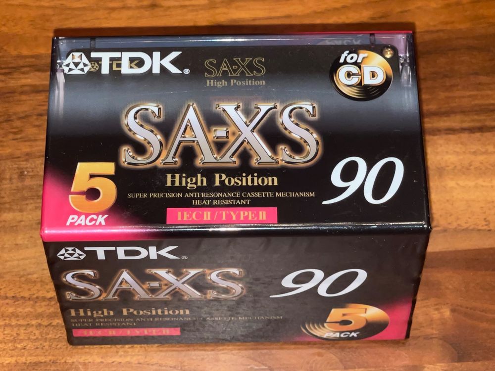 5 x TDK SA-XS 90 Kassetten NEU, IEC ii / Type ii | Kaufen auf Ricardo