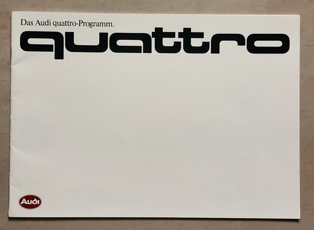 PROSPEKT AUDI QUATTRO - PROGRAMM – deutsch – 1987 (Gebraucht) in ...