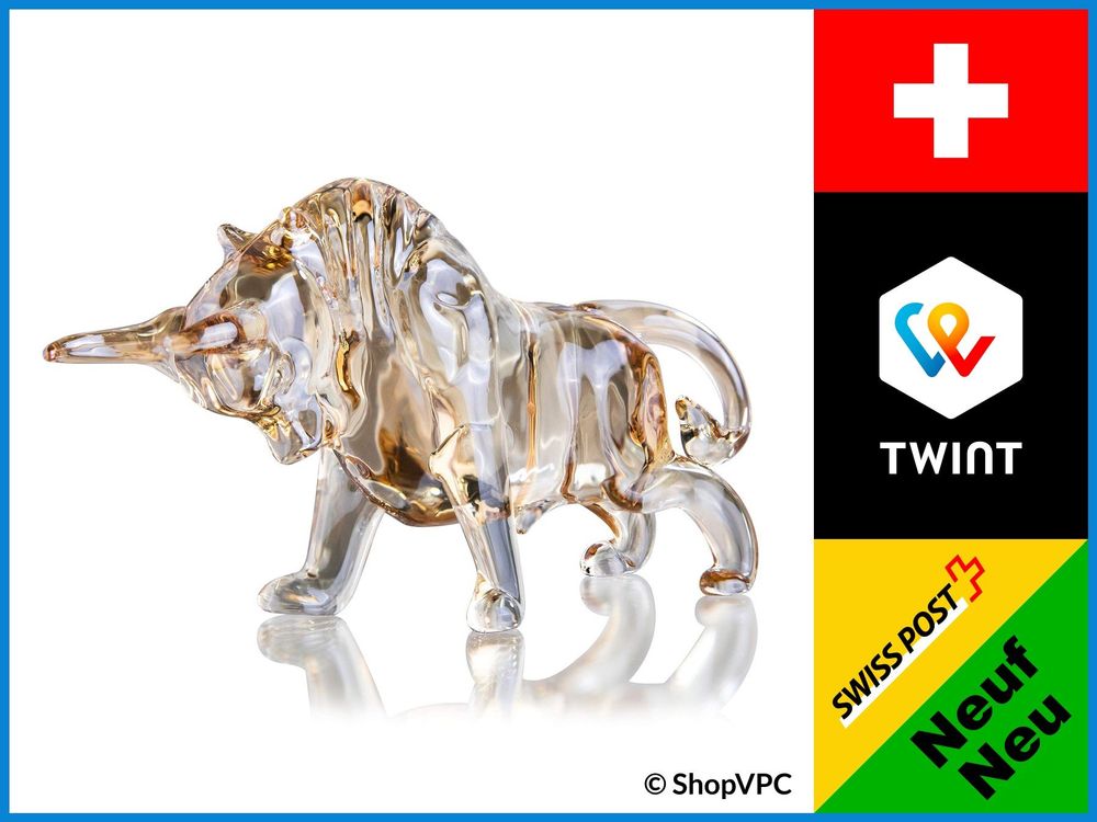 Fengshui Stier Kristallfigur Multicolor - Skulptur Glass K9 | Kaufen ...