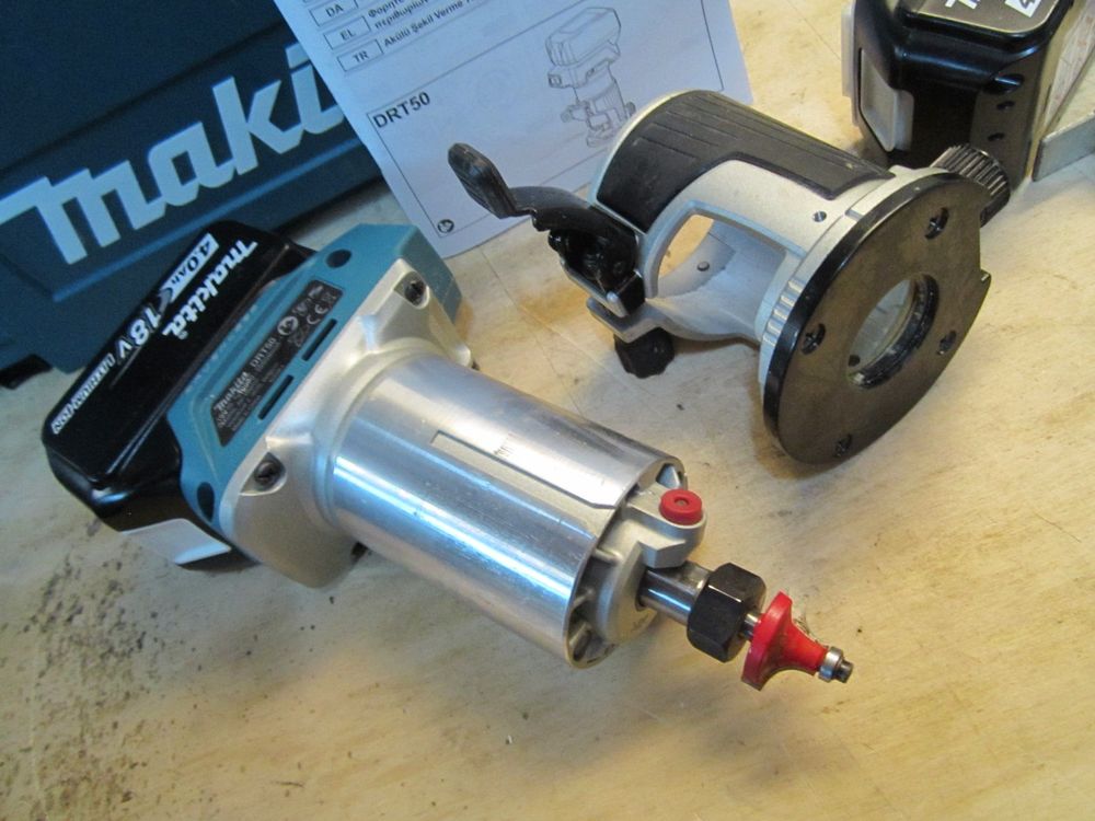 Makita Akku Oberfräse DRT50 Fräser 8 mm Makita Box (Gebraucht) in für ...