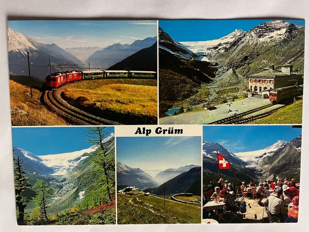 BERNINA-BAHN - ALP GRÜM - Ansichtskarte | Kaufen auf Ricardo