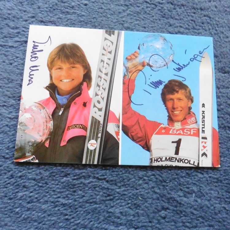 Erika Hess und Pirmin Zurbriggen,Foto,Autogramm,70-er Jahre (Gebraucht) in Lausen für CHF 11 ...