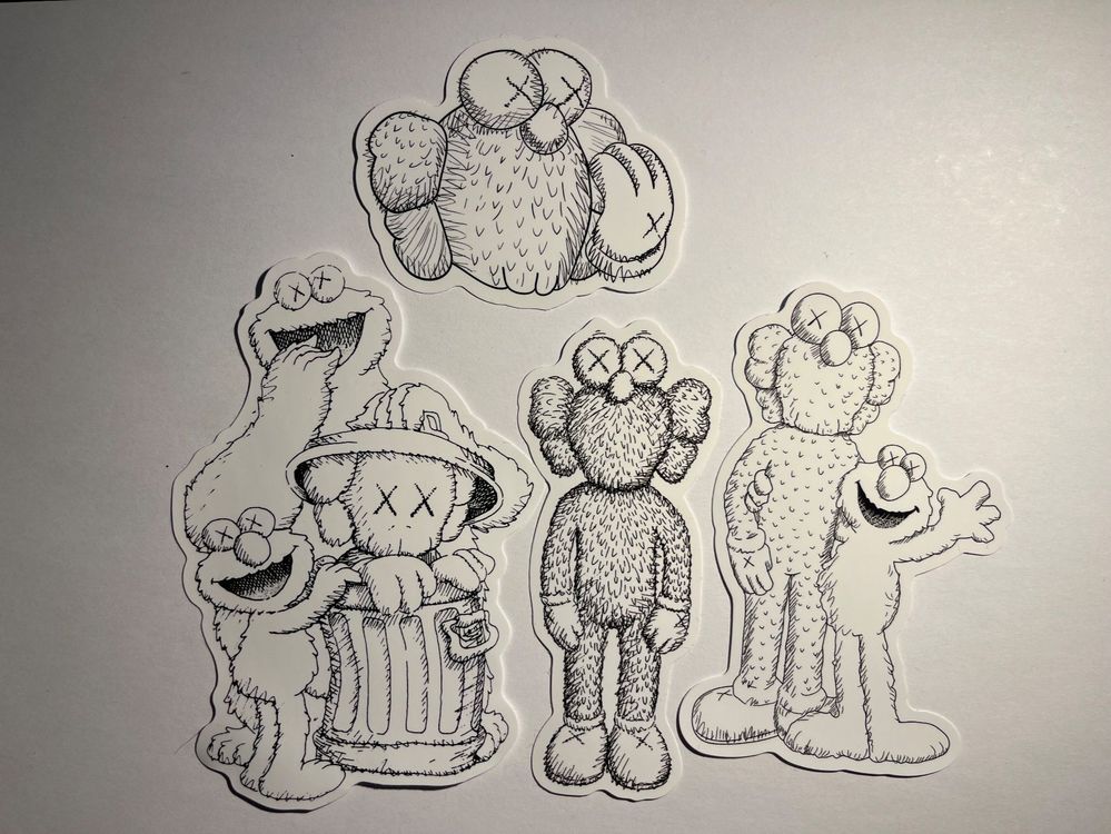 5x KAWS x Elmo Sticker – Feste Designs – Streetwear (Neu (gemäss ...