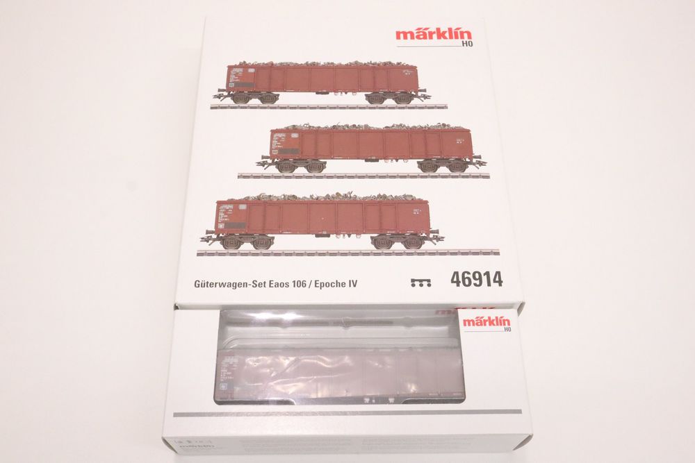 Märklin 46913 + 46914 DB Güterwagen Eaos, AC Mfx Sound, H0 | Kaufen auf ...