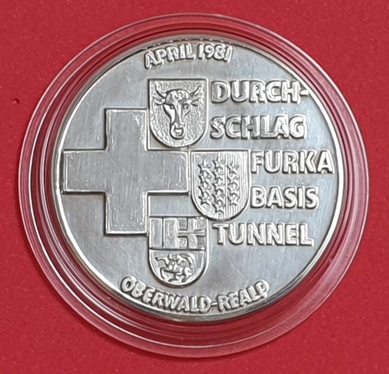 Durchschlag Furka Basistunnel Oberwald-Realp „Silber“ | Kaufen auf Ricardo