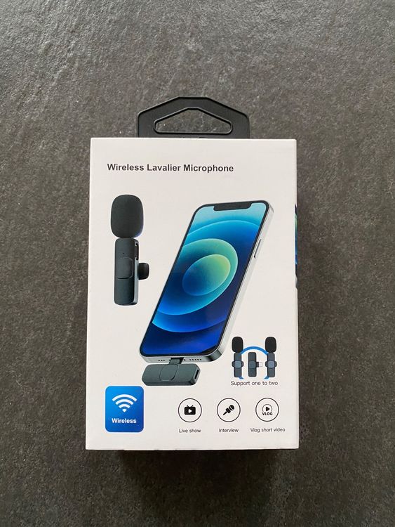 Kabelloses 360° Lavalier Mikrofon f. Handy/Tablets mit USB-C | Kaufen ...