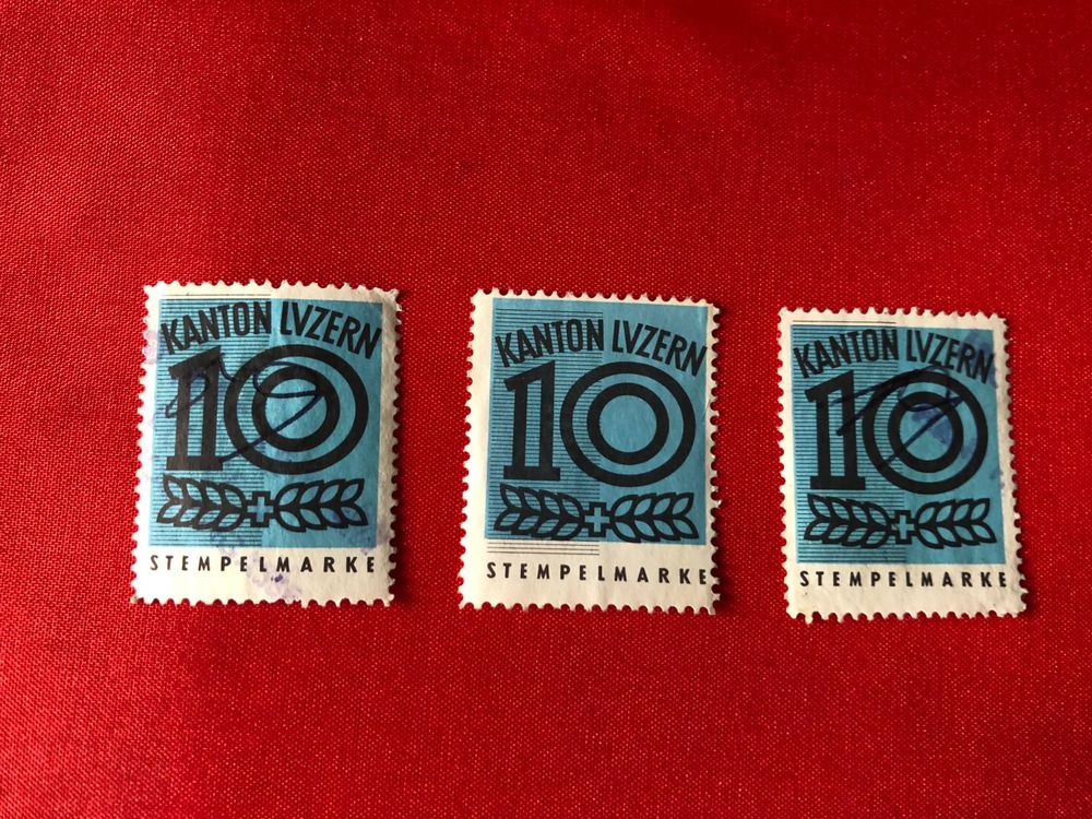 Stempelmarke Kanton Luzern (Gebraucht) in Wolhusen für CHF 2 – mit ...