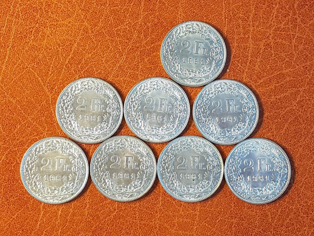 2 Franken 1961 wenig zirkuliert /8 Stück | Kaufen auf Ricardo