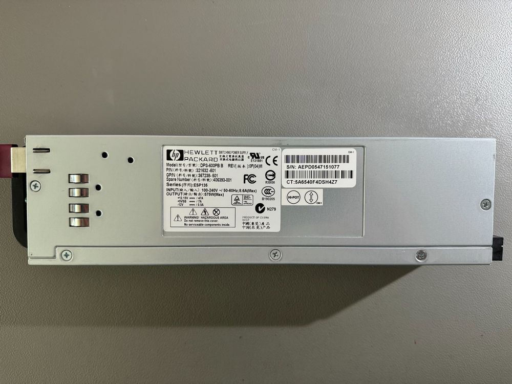 Netzteil zu HP ProLiant DL380, DPS-600PB B (Gebraucht) in ...