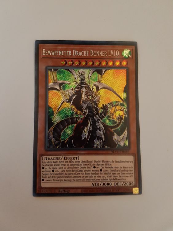 Bewaffneter Drache Donner LV10 BLVO-DE001 Secret Rare | Kaufen auf Ricardo