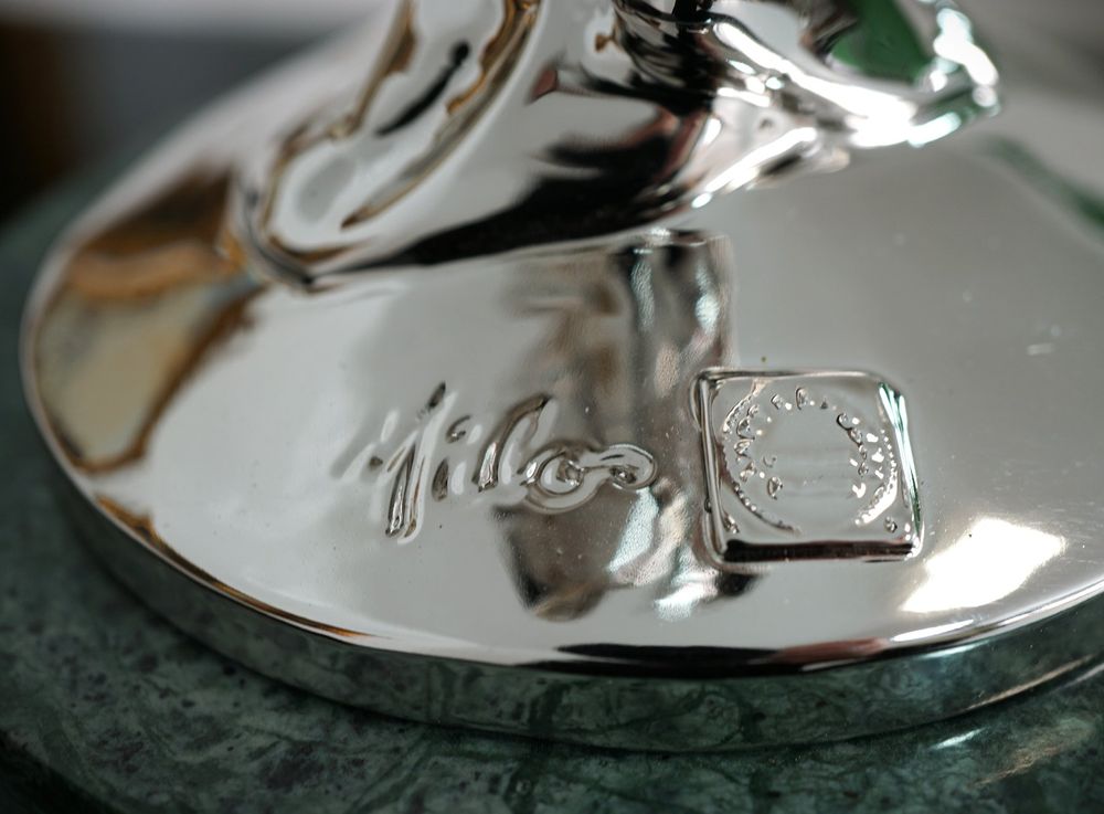 GROSSE SILBER BRONZE EMILY OF ECTASY ROLLS ROYCE SKULPTUR (Gebraucht ...