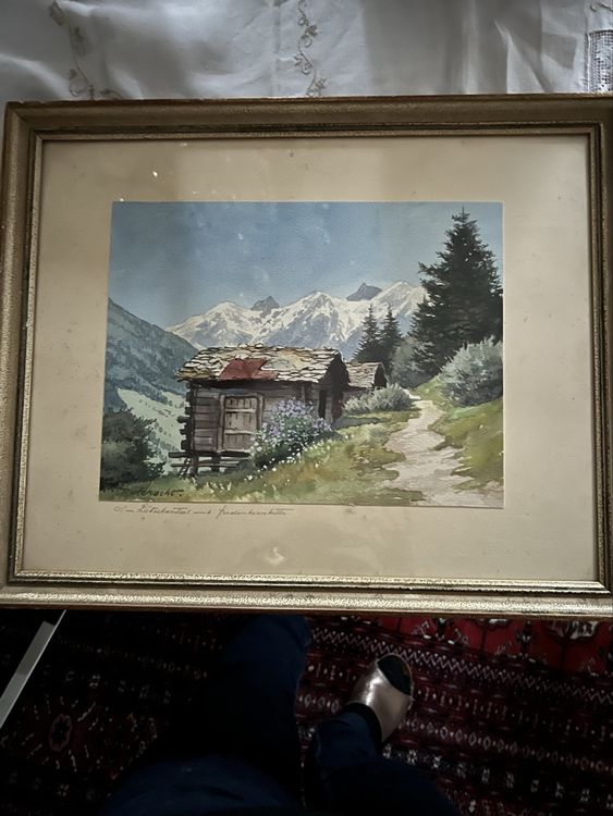 Aquarell "Im Lötschental" gerahmt (Gebraucht) in Oeschgen für CHF 110 – mit Lieferung auf ...