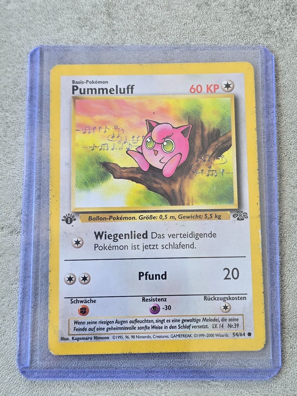 🇩🇪 Pokemon 》Dschungel 1. Edition 》Pummeluff 54/64 (Gebraucht) in ...