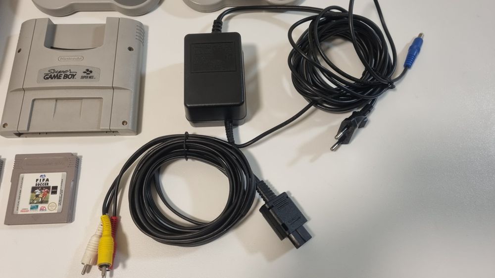Super Nintendo Konsole + Mario Kart GameBoy Adapter + Spiele | Kaufen ...