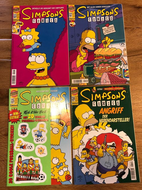 Simpsons Comics 10 Stk (112 - 121) inkl. Poster & Sticker | Kaufen auf ...
