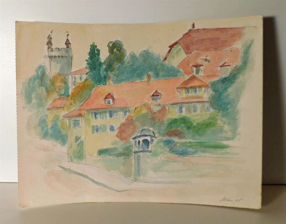 Aquarell Bild - signiert Aquarell - Bild (Gebraucht) in Sursee für CHF 10 – mit Lieferung auf ...