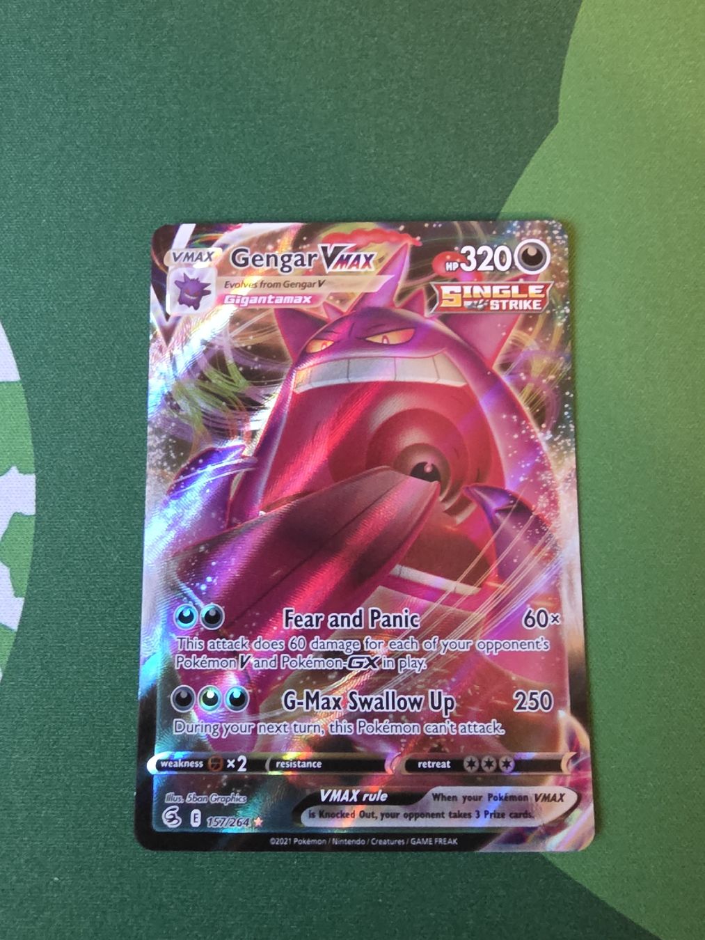 Pokemon Gengar VMAX 157/264 Fusion Strike Englisch (Gebraucht) in ...