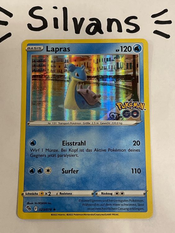 Lapras Holo 023/078 Pokemon Go Deutsch (Neu (gemäss Beschreibung)) in ...