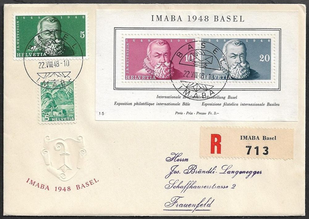 1948 CHARGE IMABA BASEL o W31+ ab 1.- (Gebraucht) in Zürich für CHF 16 – mit Lieferung auf ...