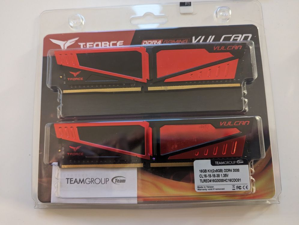 Teamgroup Vulcan 16GB Gaming DDR4 RAM (2x8GB) 3000Mhz (Gebraucht) in ...
