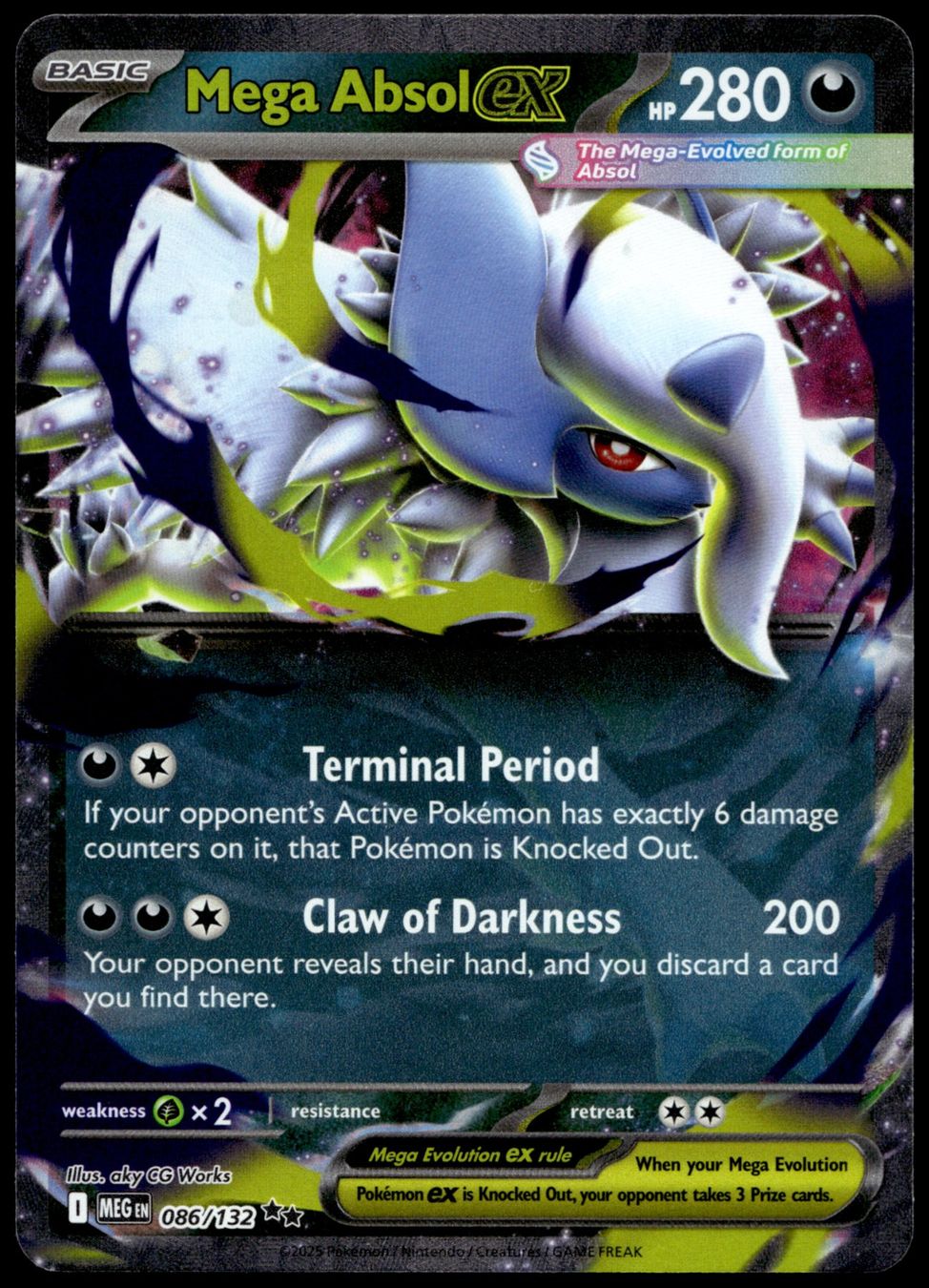 Mega-Absol EX #086 Me01 Mega Evolution Double Rare Holo (Neu (gemäss ...