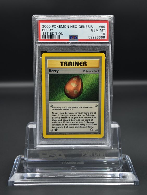 PSA 10 GEM MINT, 2000, Pokemon Card #99 Berry, (1st Edition) (Neu (gemäss Beschreibung)) in ...