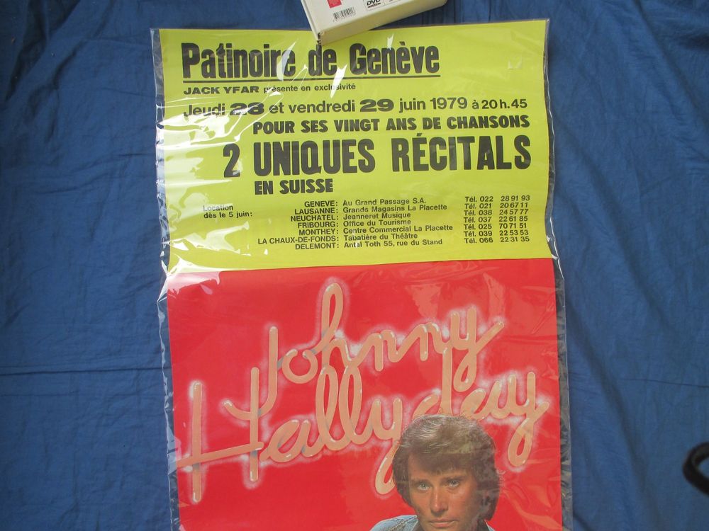 Affiche Johnny Hallyday en concert à Genève, 1979 | Kaufen auf Ricardo
