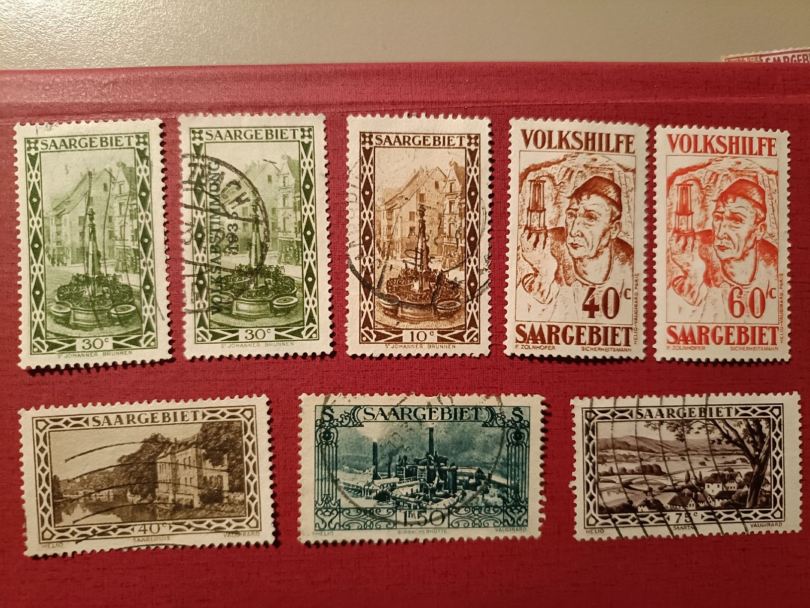 8 Antike Briefmarken Saargebiet (Gebraucht) in Sargans für CHF 1.75 ...