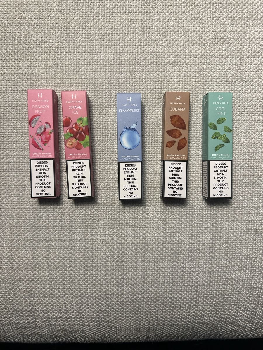 Vape happy hale nikotinfrei 5 Stück-neu bis 2027 gültig (Neu und originalverpackt) in Rothrist ...