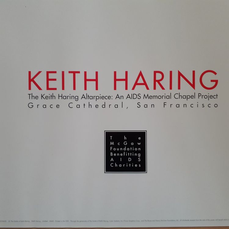 Keith Haring untitled AIDS Memorial Chapel Project 1990 RAR (Gebraucht ...