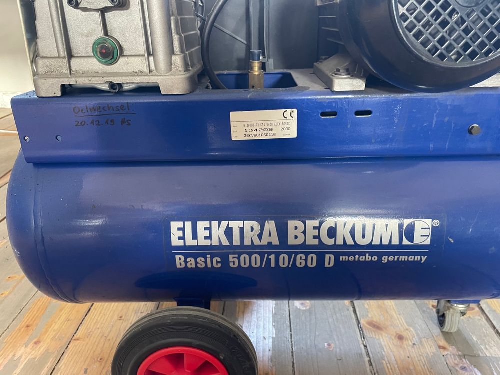 Metabo Elektra Beckum, 400V Kompressor Basic 500/10/60 D | Kaufen auf Ricardo