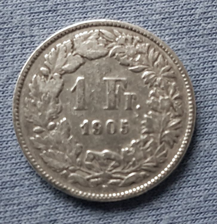 1 Franken 1905 uralte sehr rare Silbermünze ab nur 1 Fr !!! (Gebraucht) in Camignolo für CHF 2.7 ...