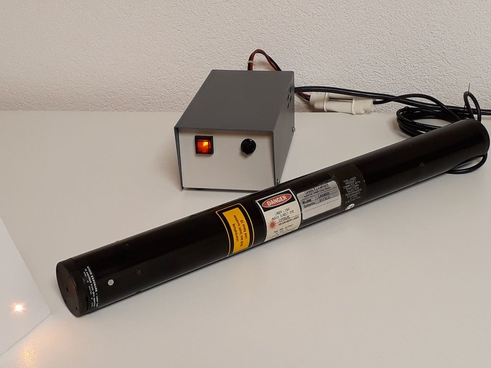 Laser Gaslaser HeNe gelb/orange 594nm mit Netzteil 230V (Gebraucht) in ...