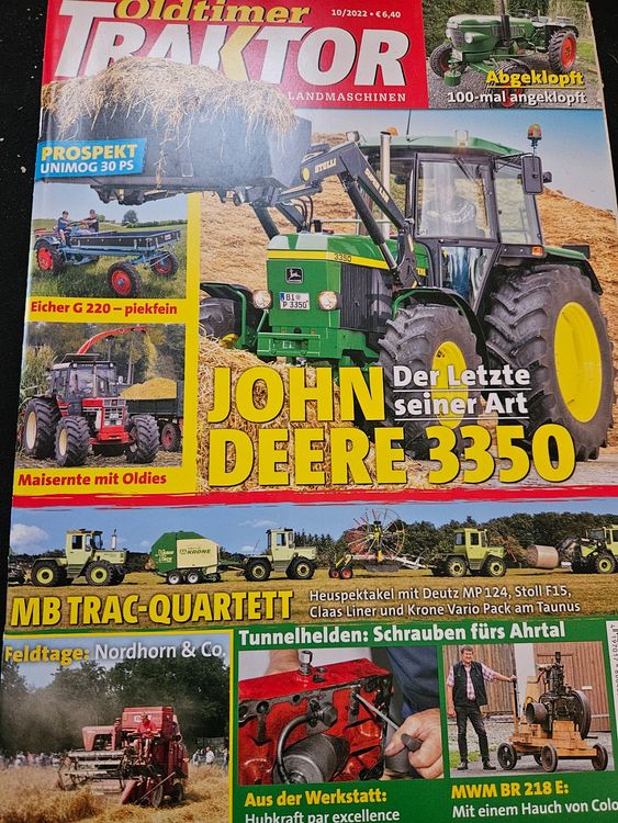 Oldtimer Traktor /22 John Deere 3350 Eicher G220 MB Trac xb (Gebraucht) in Flawil für CHF 17 ...